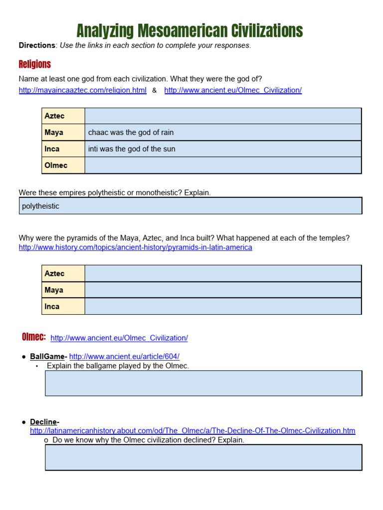 Annotated-Mesoamerican Civilizations | PDF