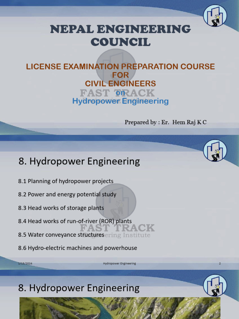 8.1 Hydropower Engineering | PDF