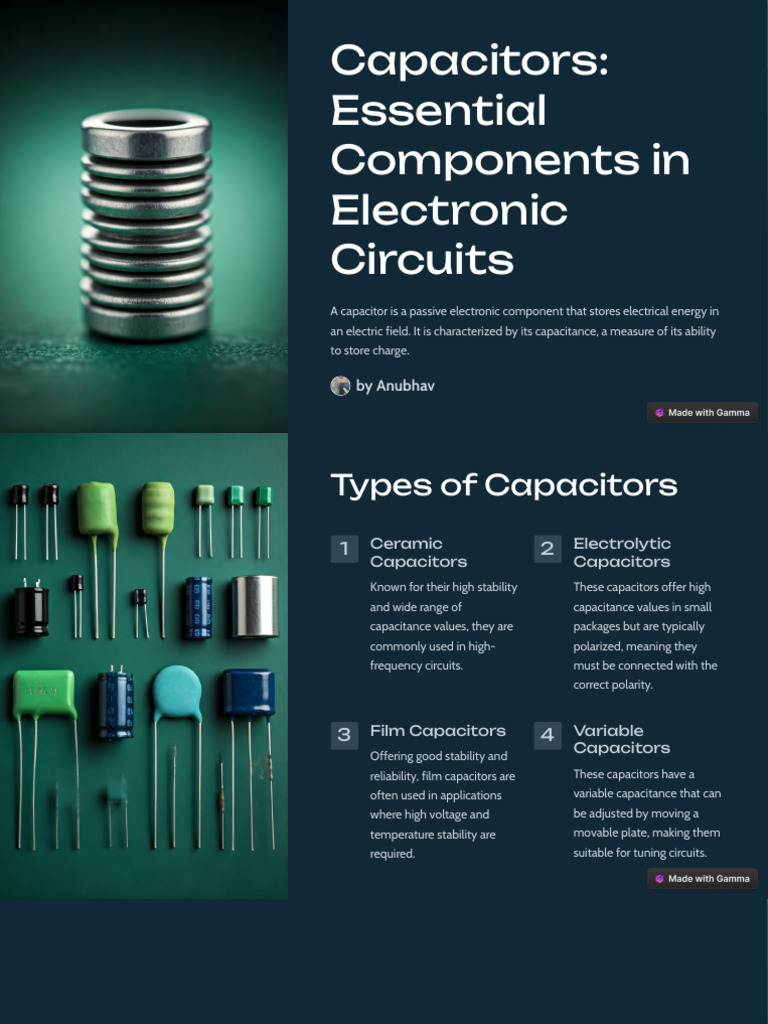 Capacitors-Essential-Components-in-Electronic-Circuits | PDF