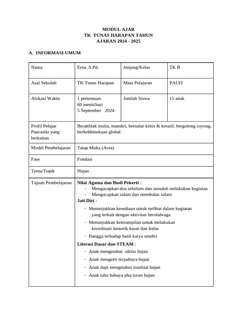 Modul&RPP Paud | PDF
