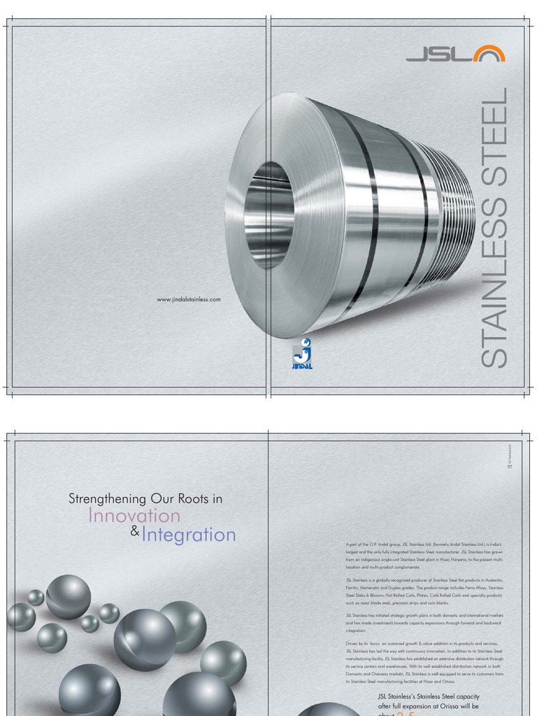 JSL Brochure - Corp | PDF | Stainless Steel | Rolling (Metalworking)