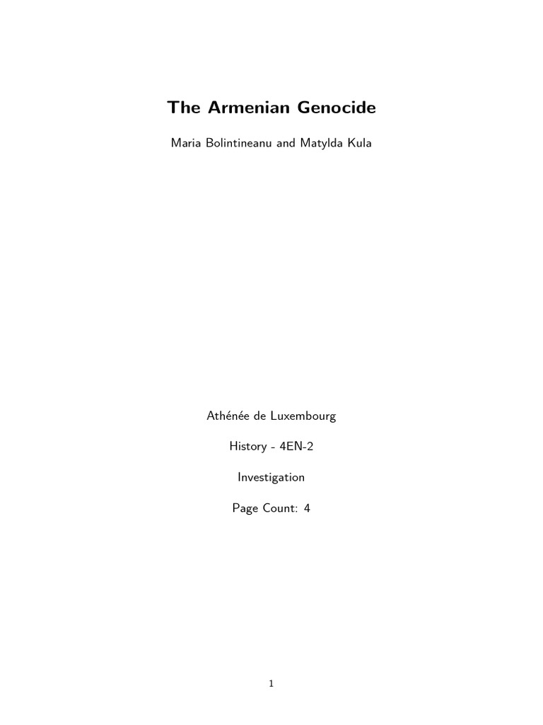 Armenian genocide | PDF