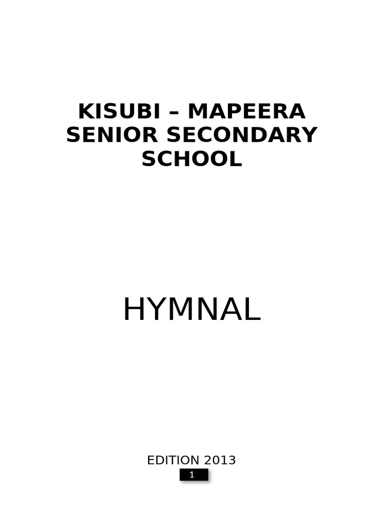 Kisubi - Mapeera Hymn Book | PDF