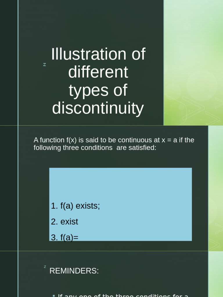 Illustration of Different Types of Discontinuity | PDF