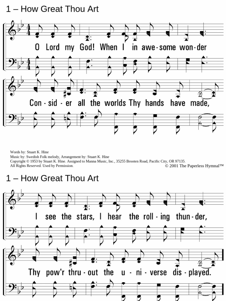 How Great Thou Art | PDF