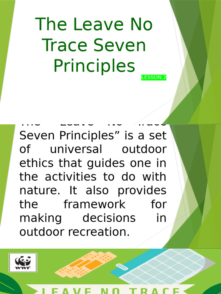 L2 The Leave No Trace Seven Principles | PDF