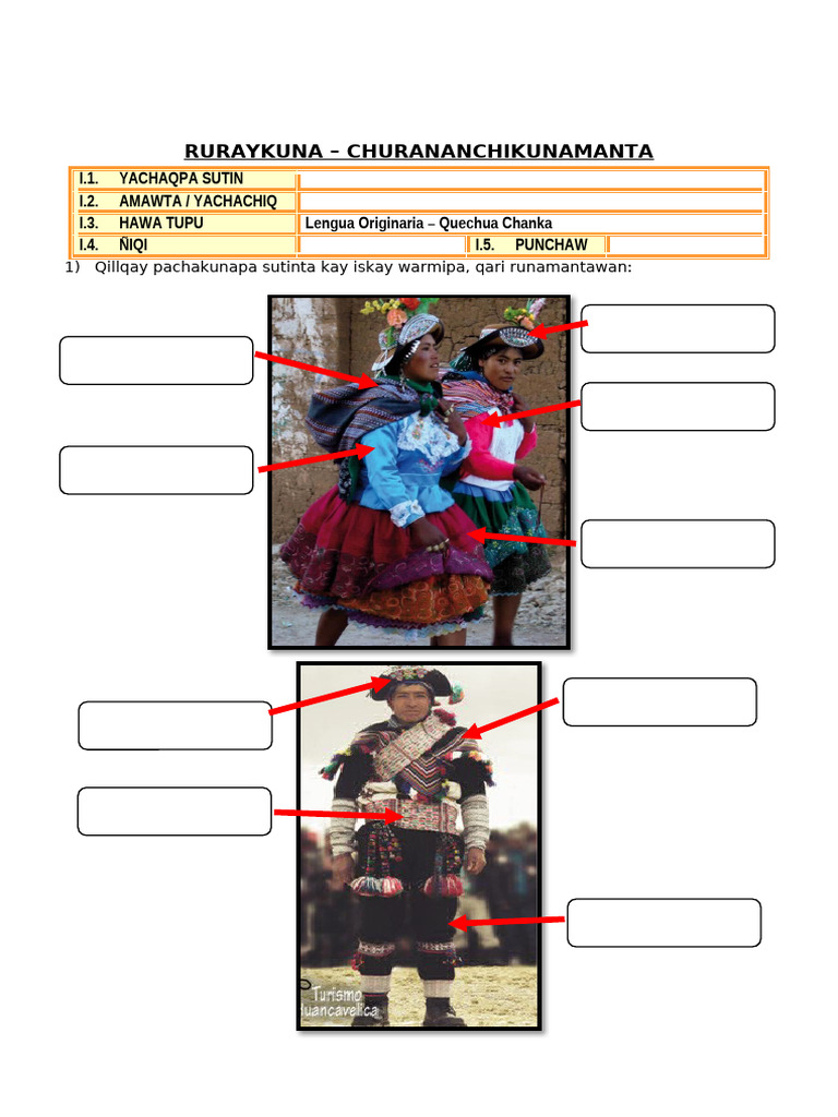 Ficha de Actividad Quechua | PDF | Arte