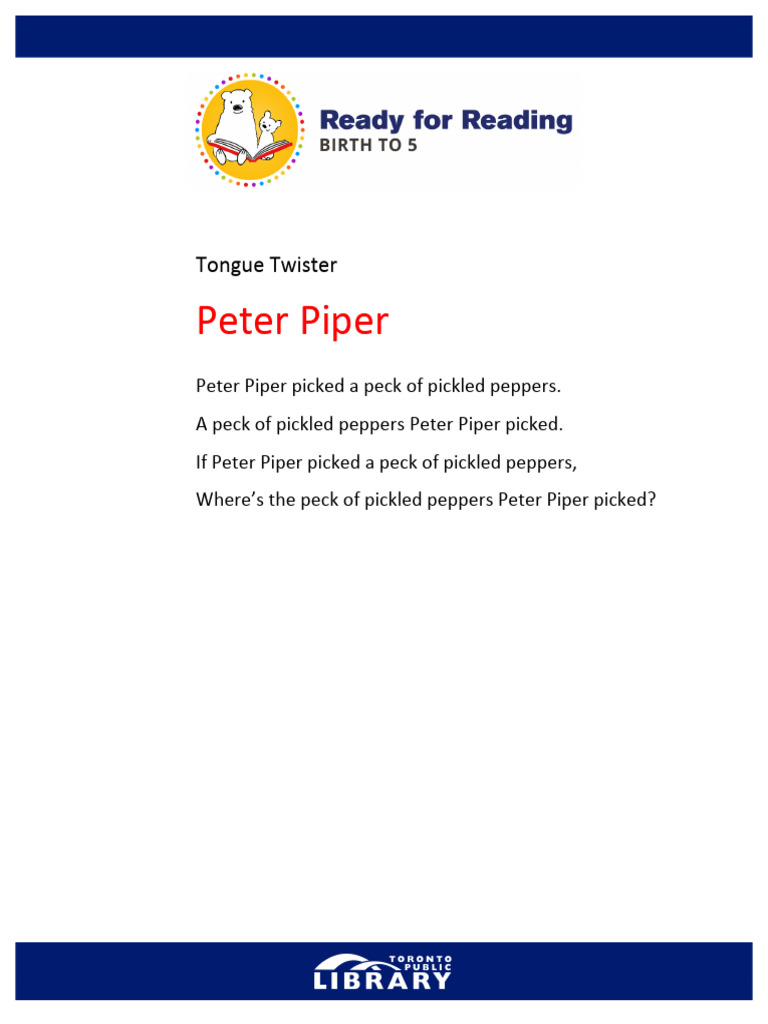 Peter Piper | PDF