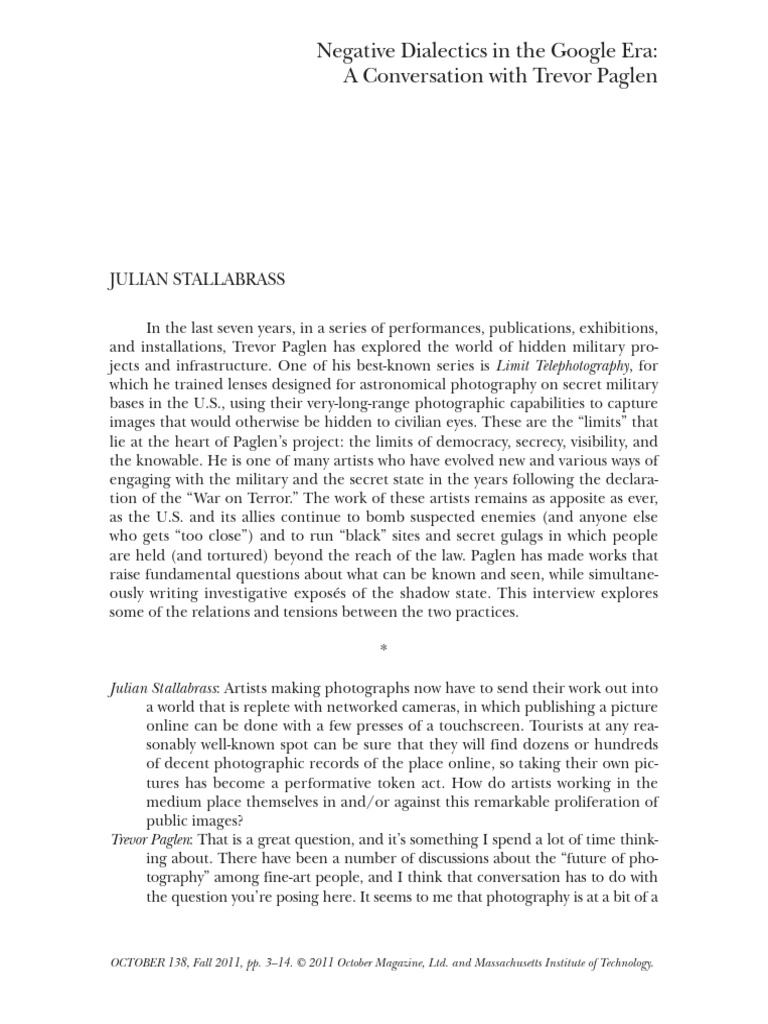 Negative Dialectics in Art and Secrecy | PDF | Image