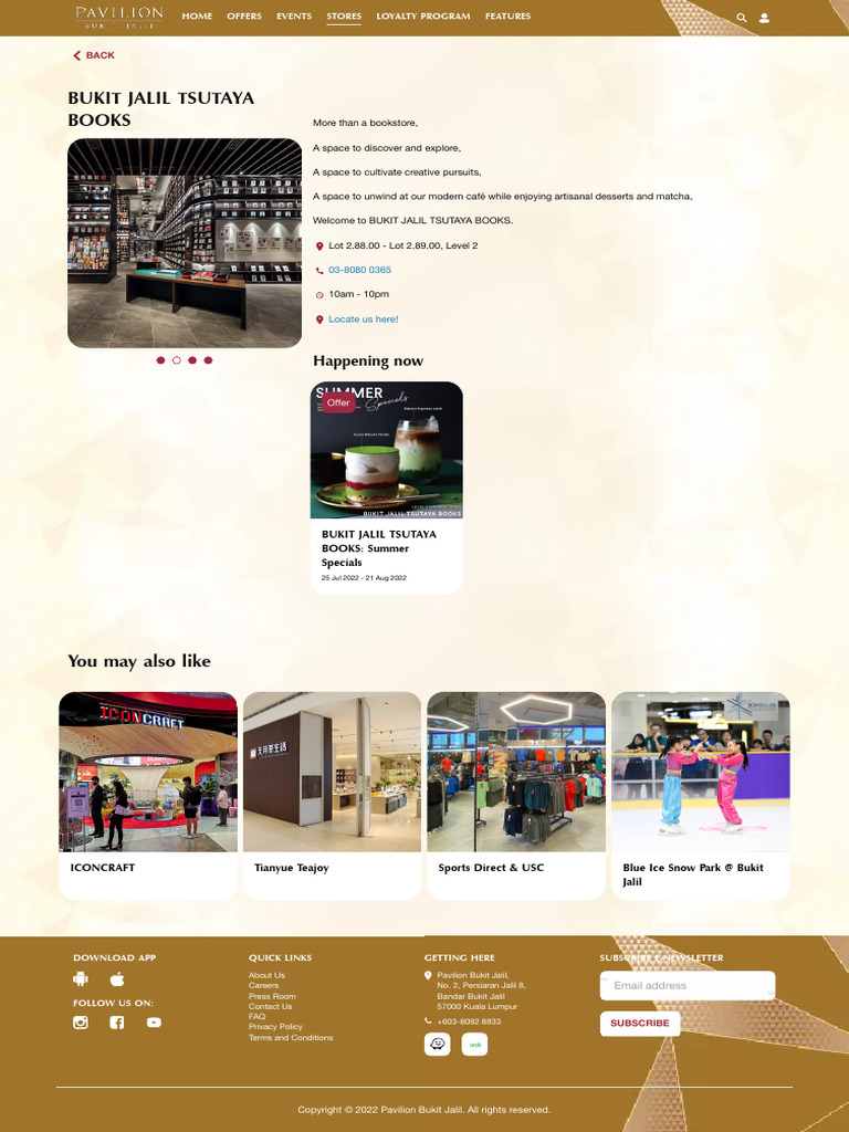 Bukit Jalil Tsutaya Books Pavilion Bukit Jalil | PDF