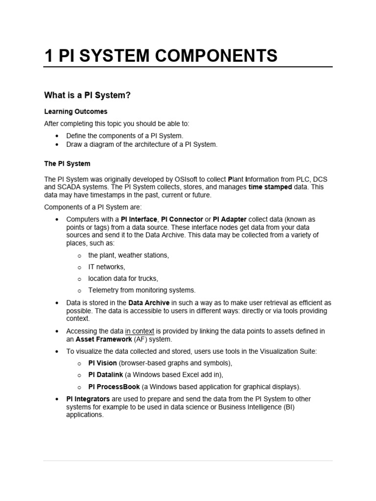 PI_System_Basics_PI_System_Components | PDF