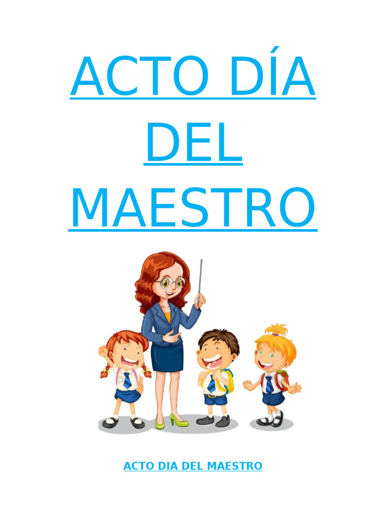 ACTO DÍA DEL MAESTRO | PDF