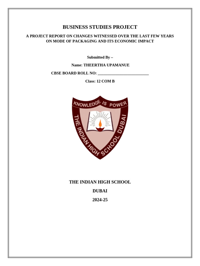 Business Studies Project | PDF