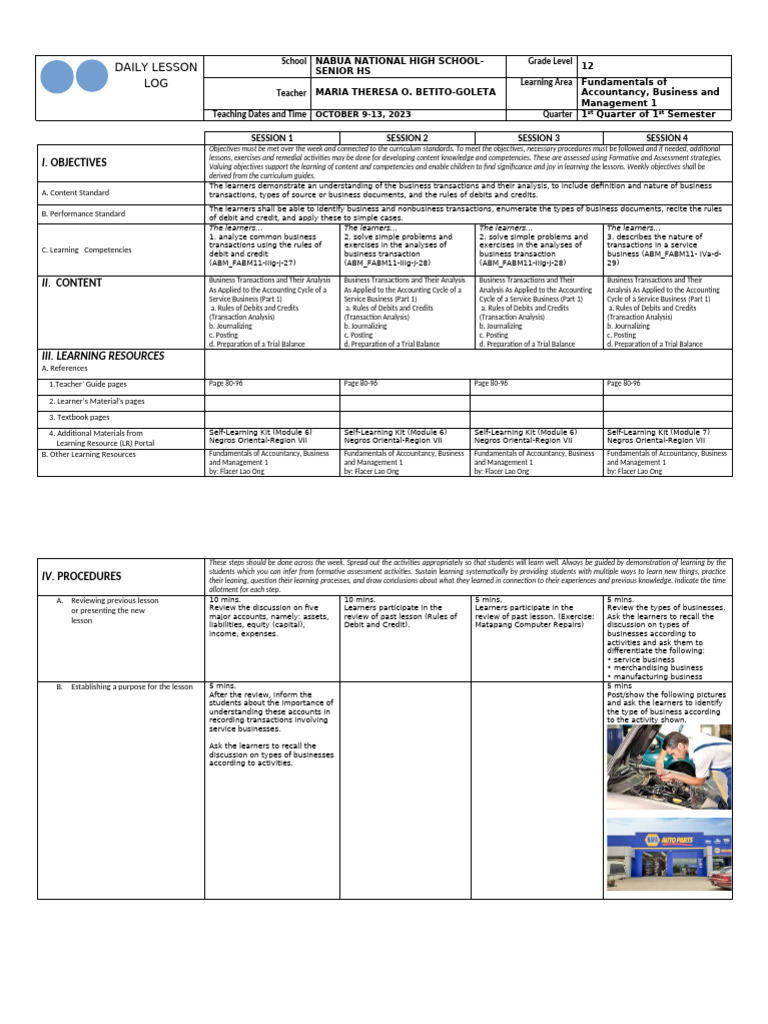 DETAILED LESSON PLAN-Week6 | PDF