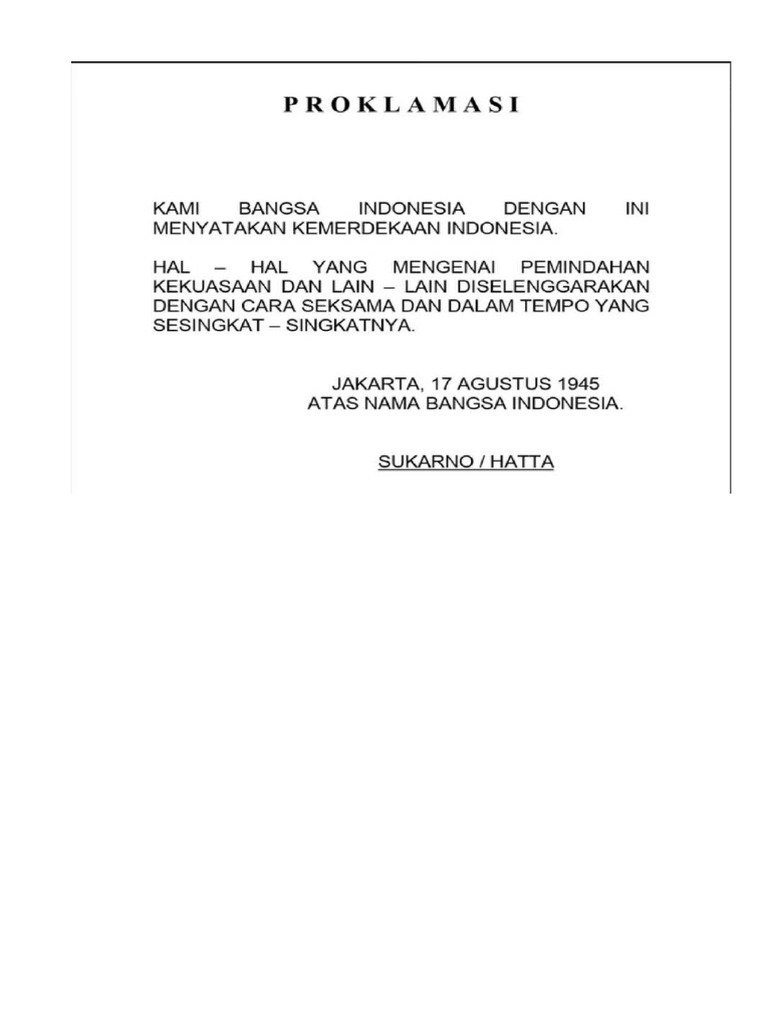 TEKS PROKLAMASI | PDF