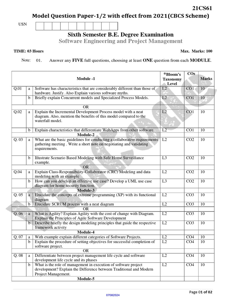 @vtucode - in 21CS61 Model Paper Set 4 2021 Scheme | PDF