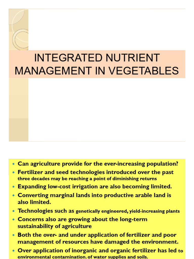 Integrated Nutrient Management | PDF