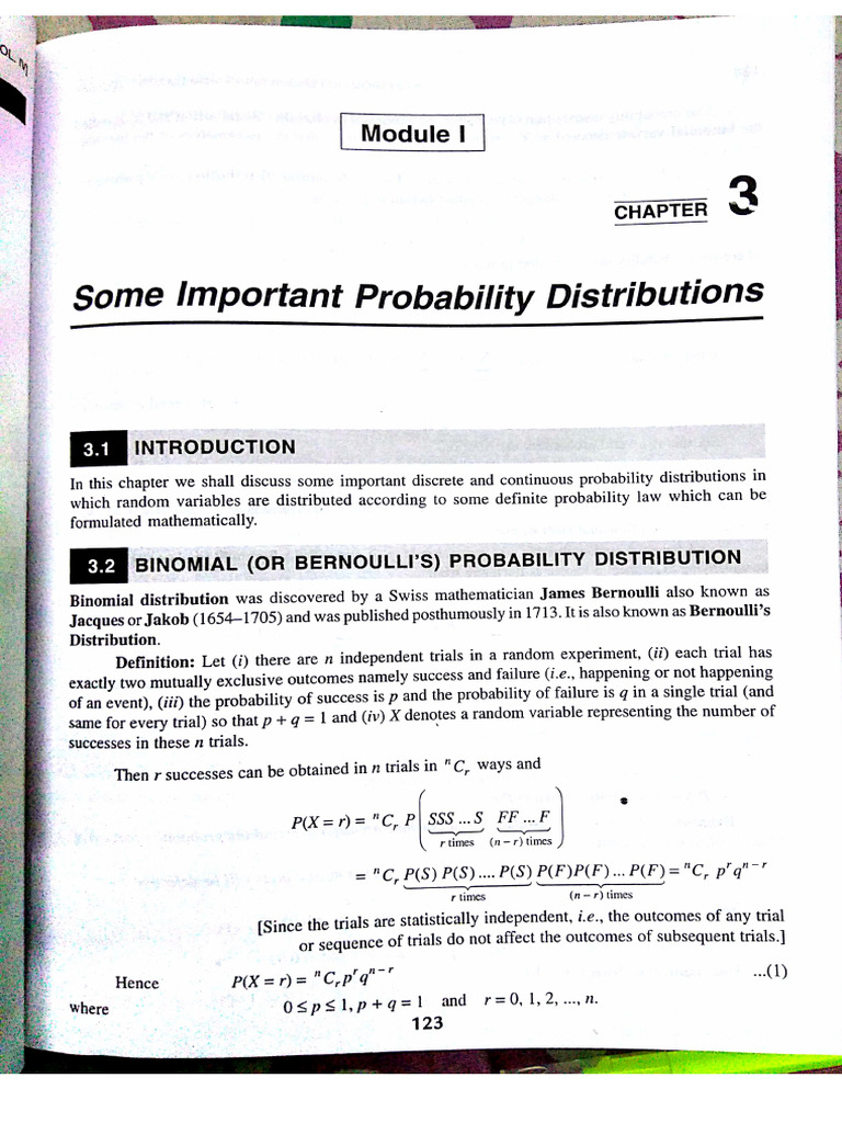 Important Probability Distribution | PDF