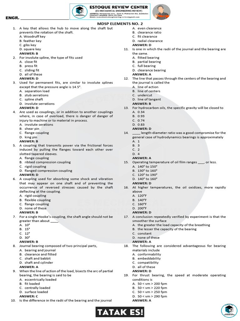 MDSP ELEMENTS NO.2 MECHANICAL | PDF