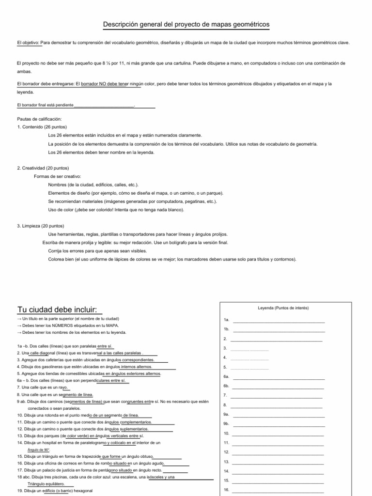 Geometry Map Project | PDF