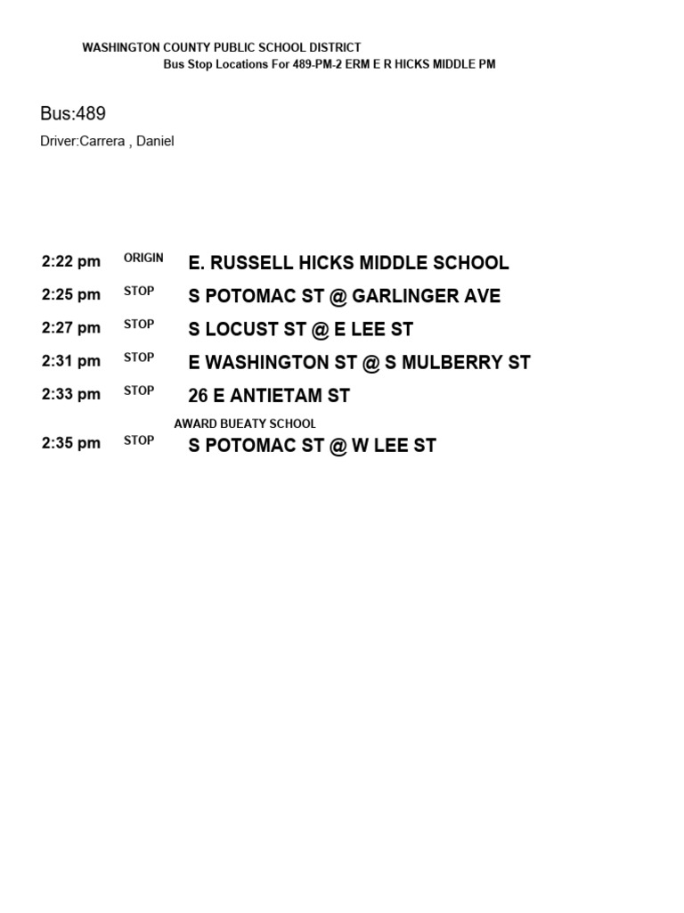 E Russell Hicks Middle PM 2024-25 | PDF