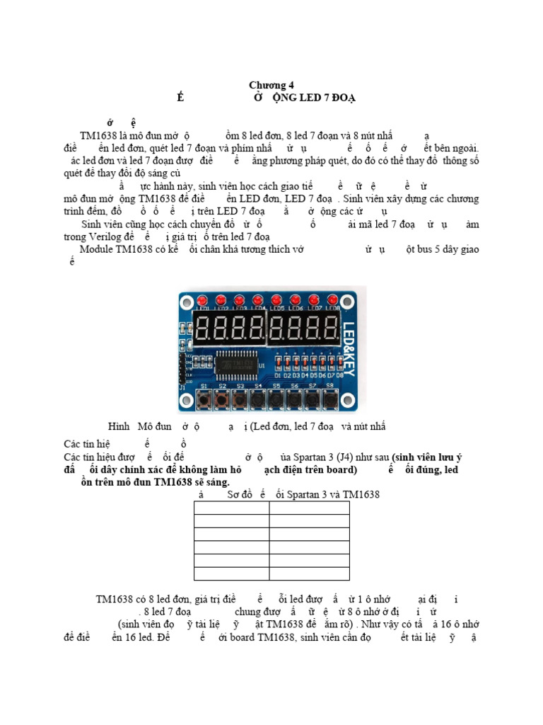 FPGA - Module TM1638 | PDF