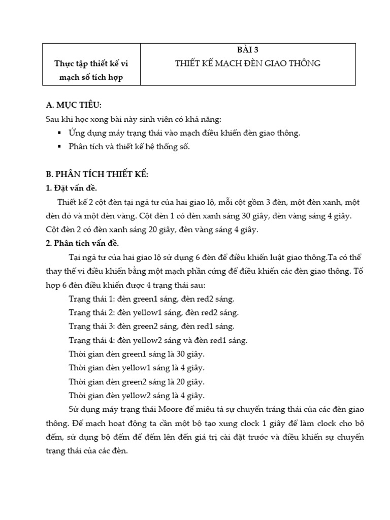 Bai3_Thiet ke mach den giao thong | PDF