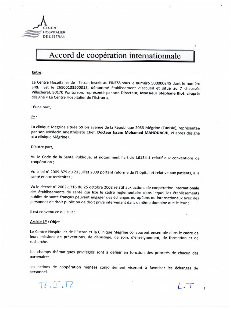 Accord de Cooperation | PDF