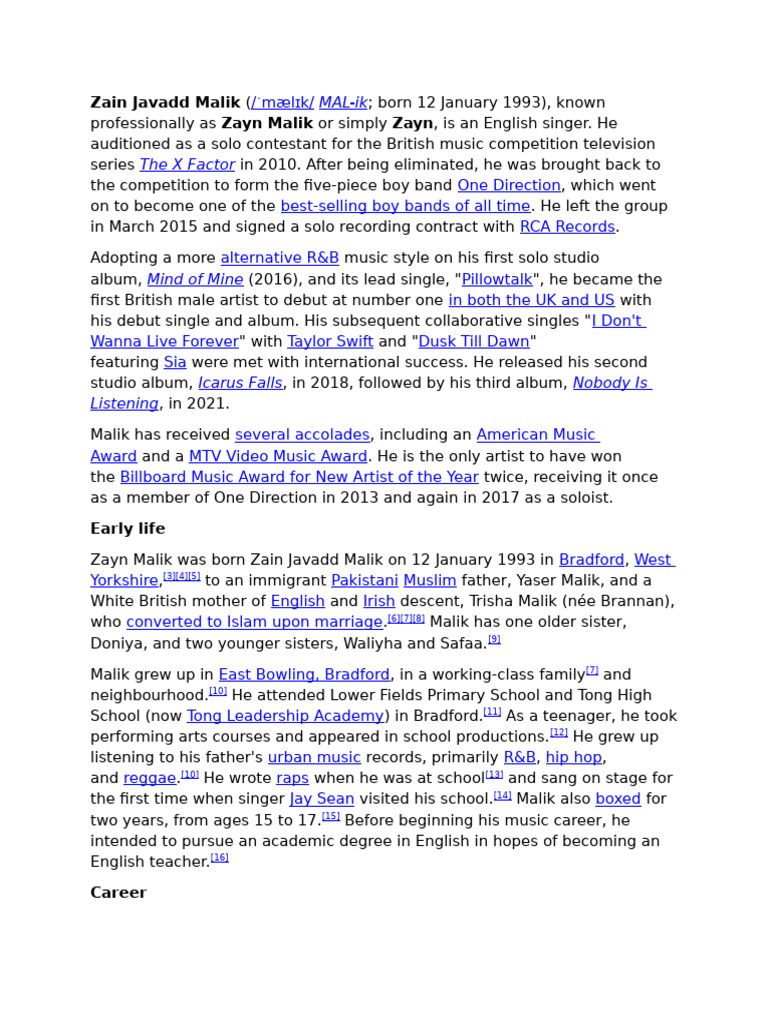 Zayn | PDF