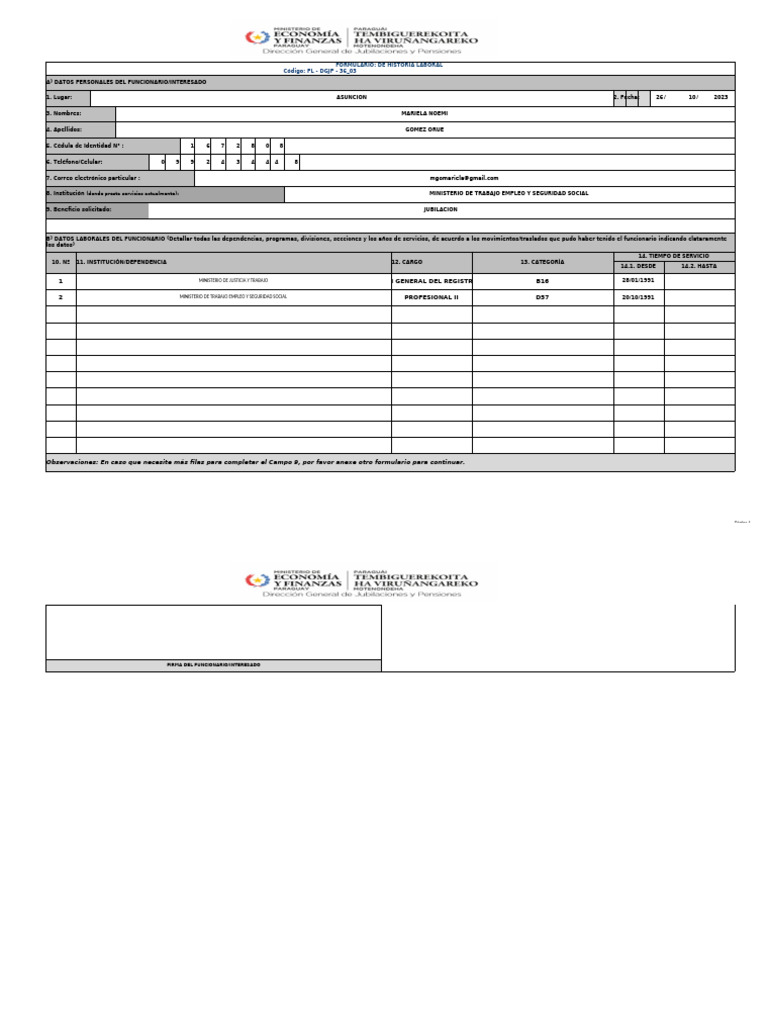 FL-DGJP-36 Formulario de Historia Laboral (6) MARIELA | PDF