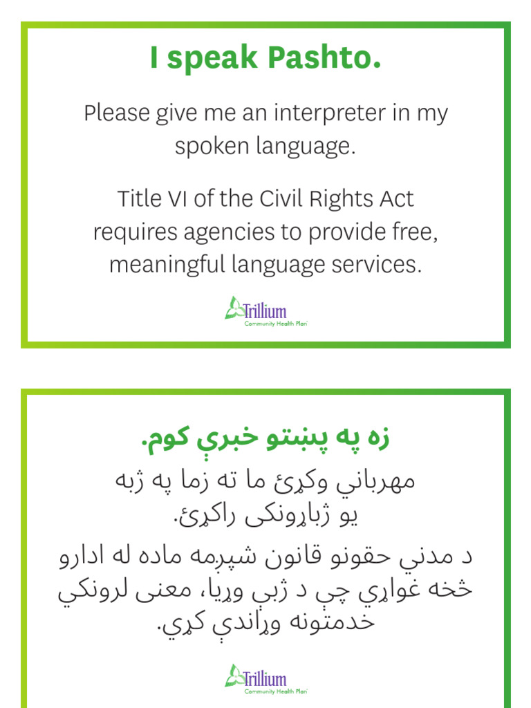 I Speak Cards Pashto | PDF