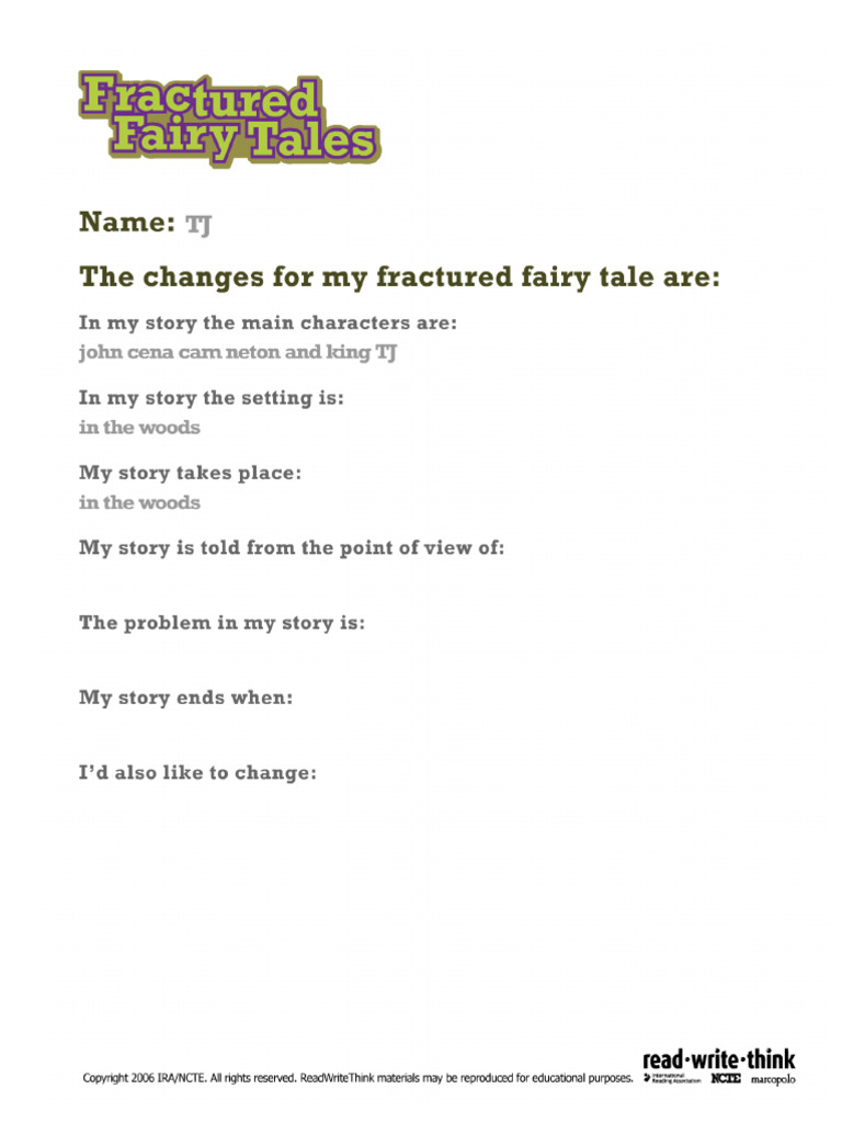 Fractured Fairy Tales | PDF