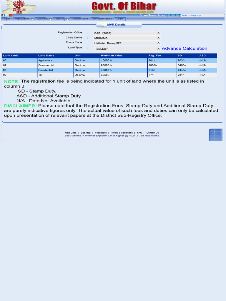 Property Registration Details of Bihar 2 | PDF