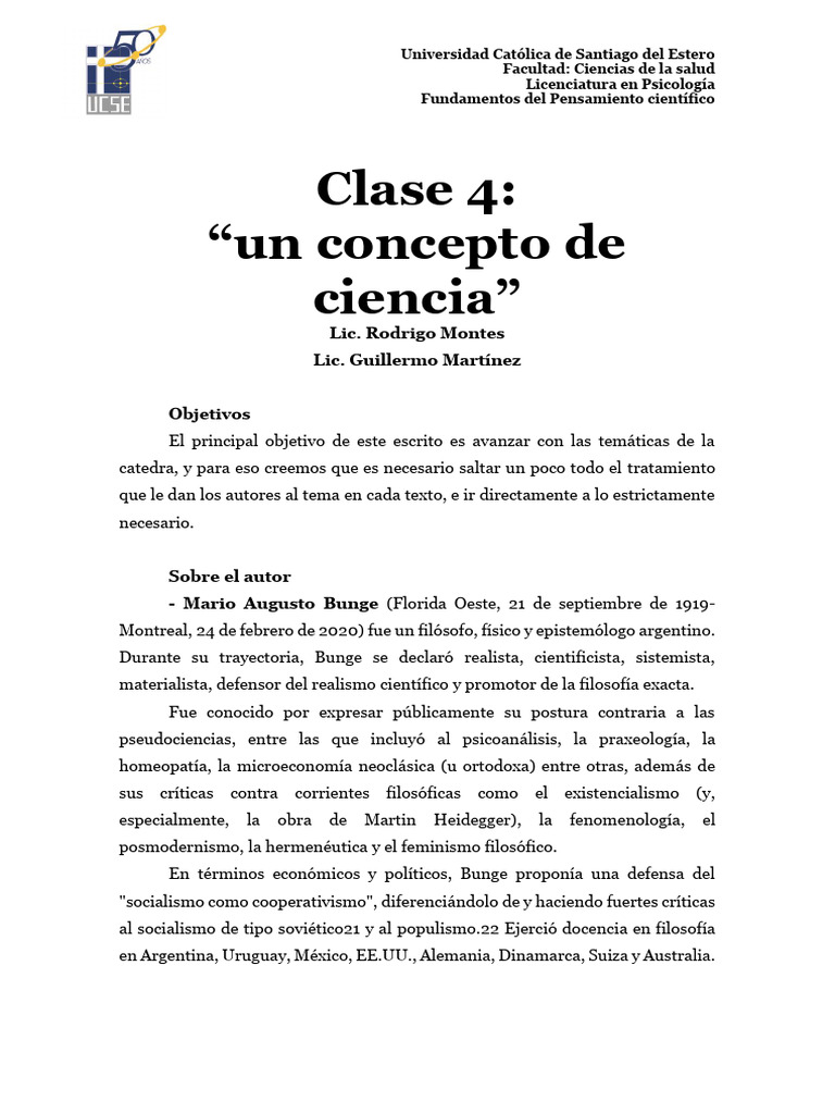 FPC Clase 4 concepto de ciencia | PDF