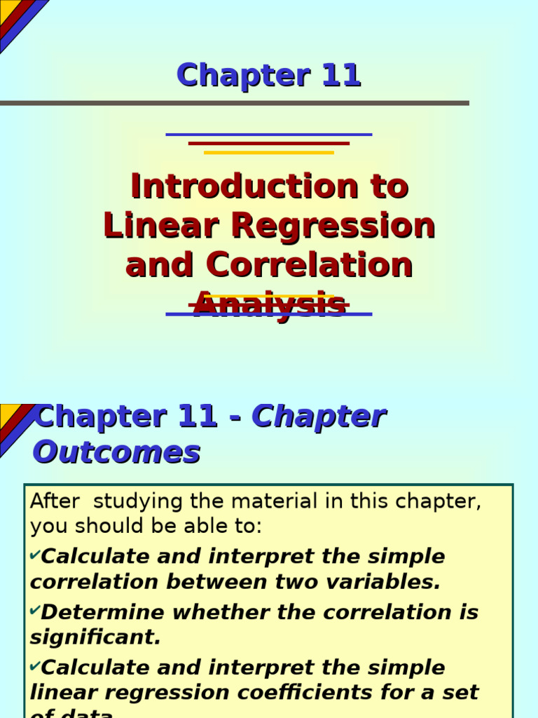 Introduction To Linear Regression and Correlation Analysis | PDF