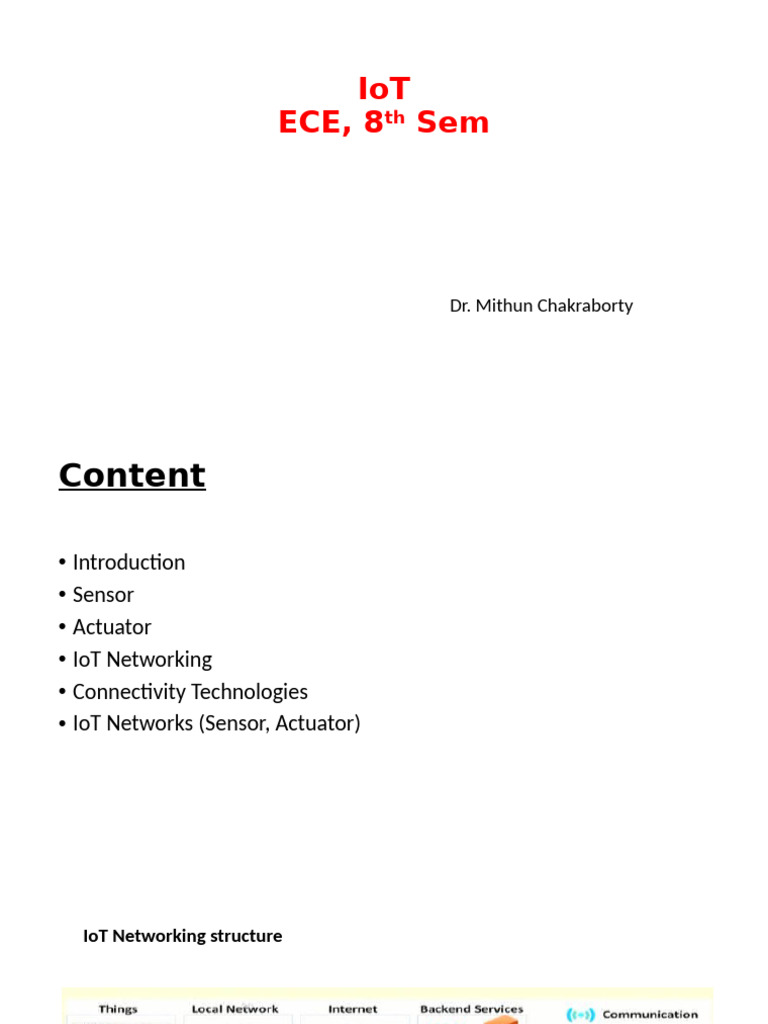IoT - Study Material | PDF