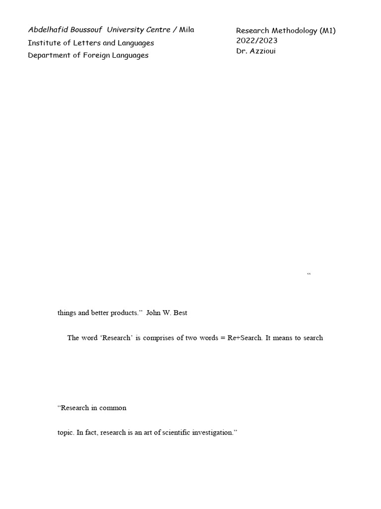 Lesson One Basic Concepts of Research | PDF