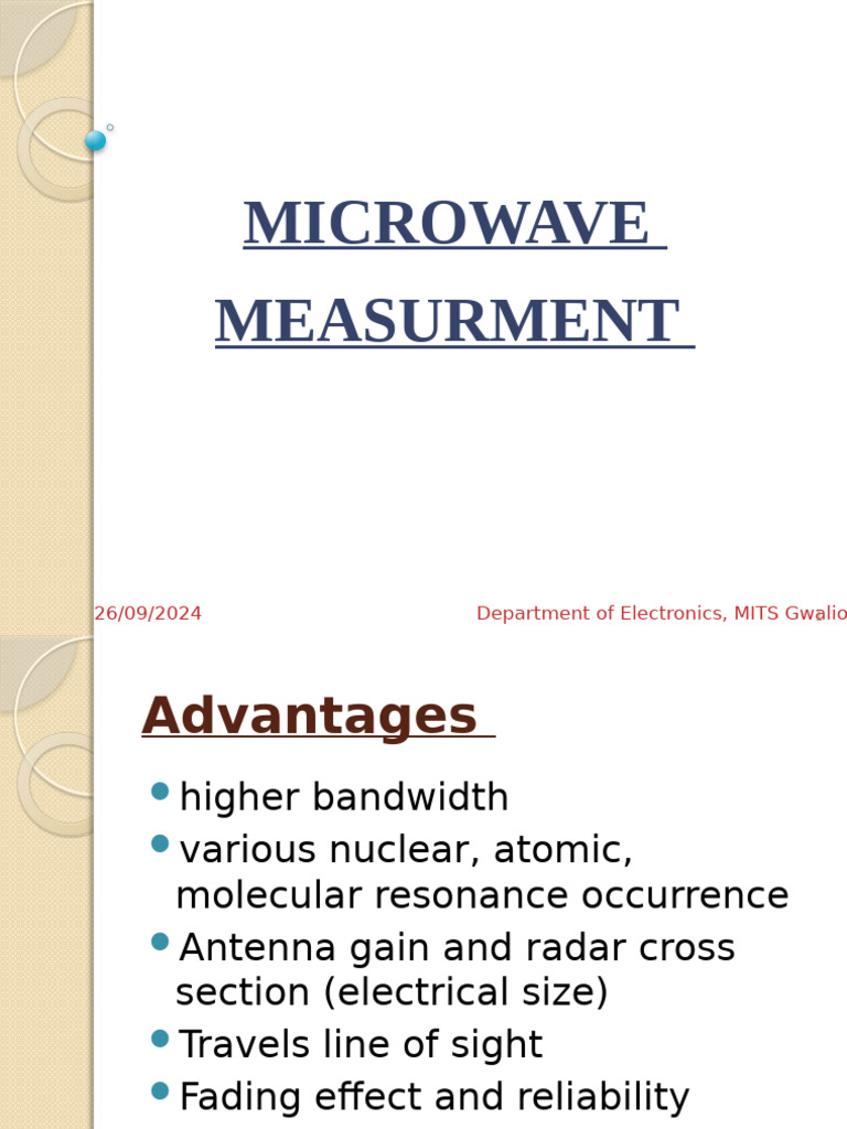 Microwave Measurement | PDF