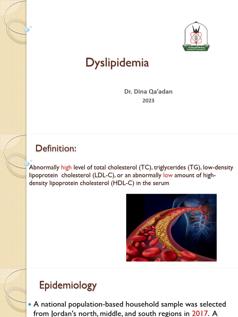 Lec# 6 - Dyslipidemia | PDF