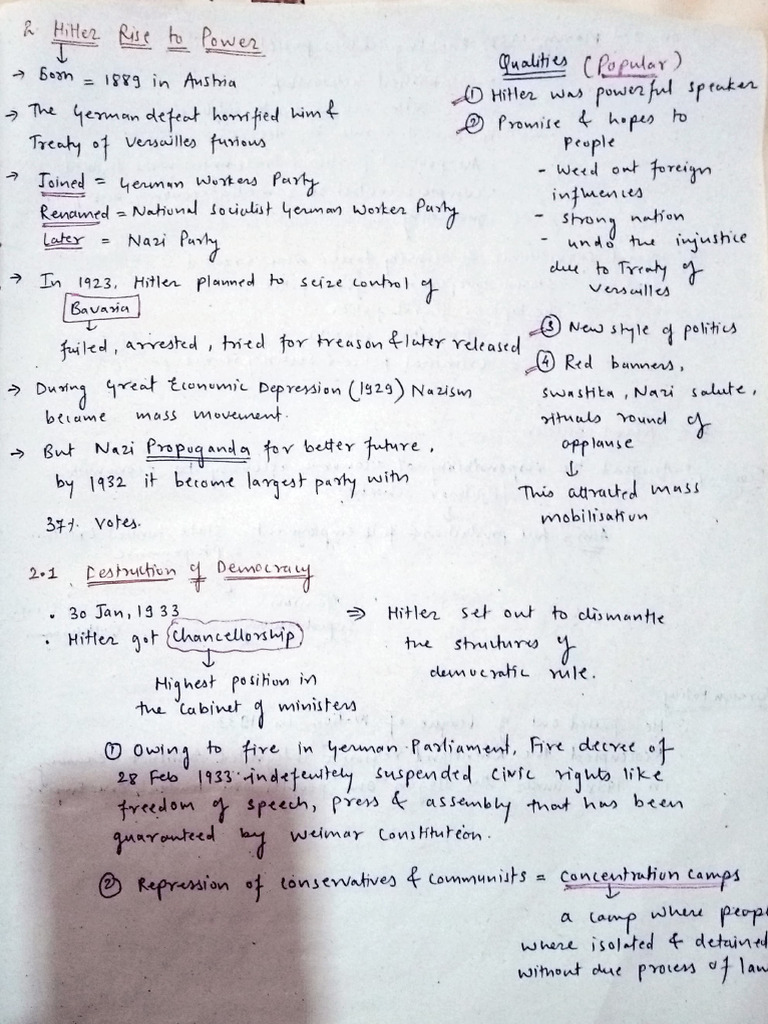 Nazism and Rise of Hitler (Part2) | PDF