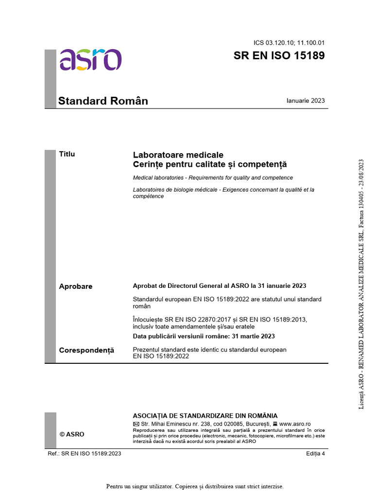 SR en Iso 15189 - 2023 | PDF