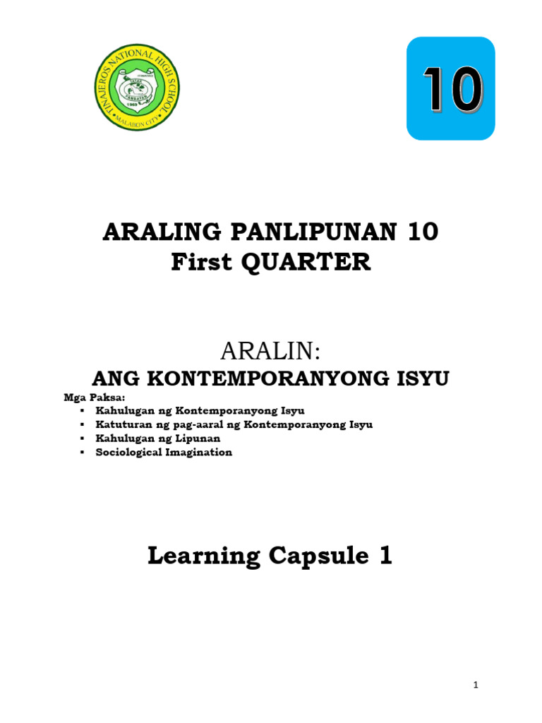 G10 Learning-Capsule 1-3 | PDF