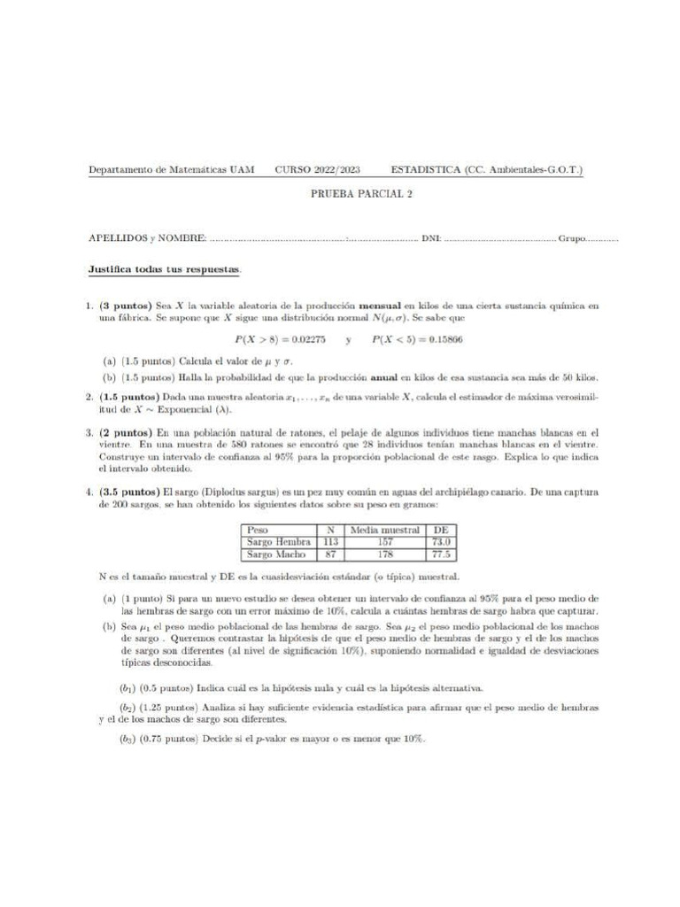 Soluciones Del Parcial II (2022-2023) | PDF