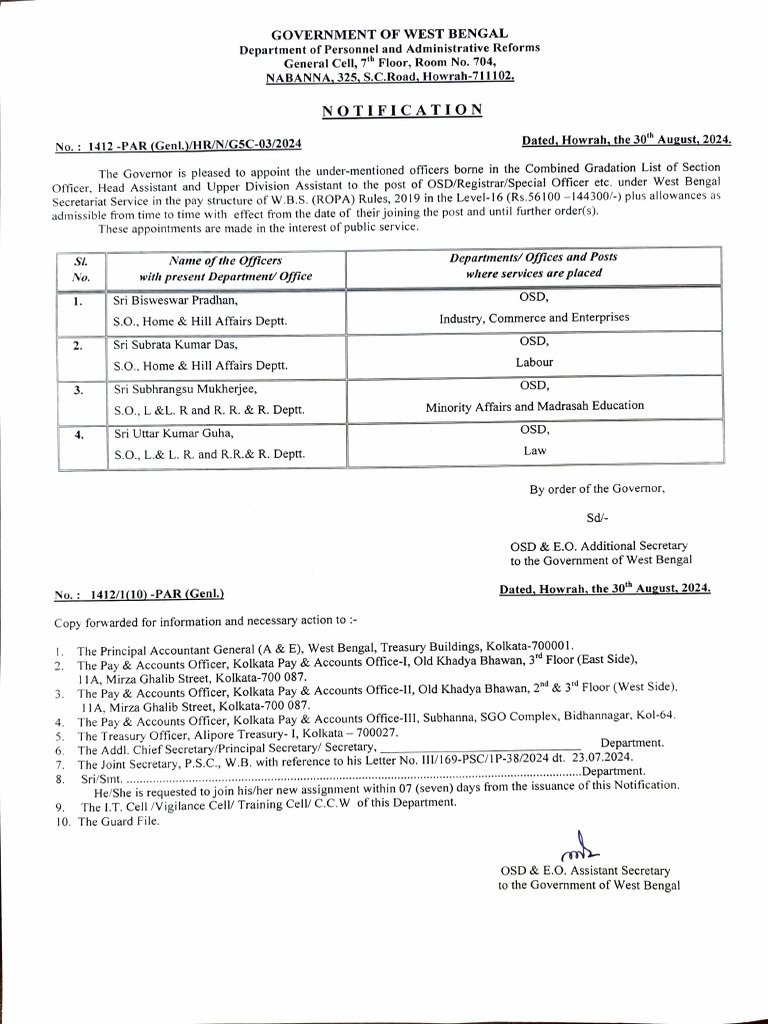 Section Officer To OSD - Amader Koi | PDF