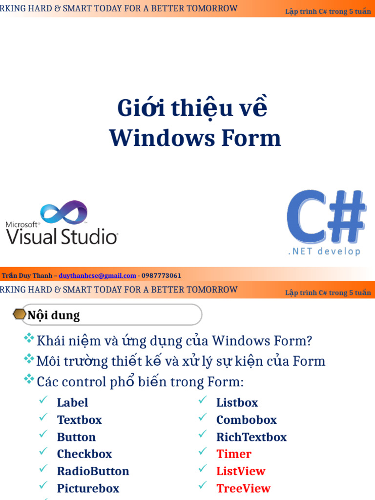 Bai 23- Gioi Thieu Ve Windows Form | PDF