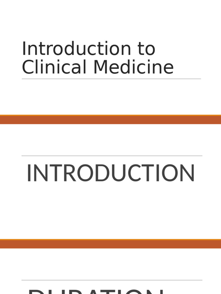 Introduction To Clinical Medicine | PDF