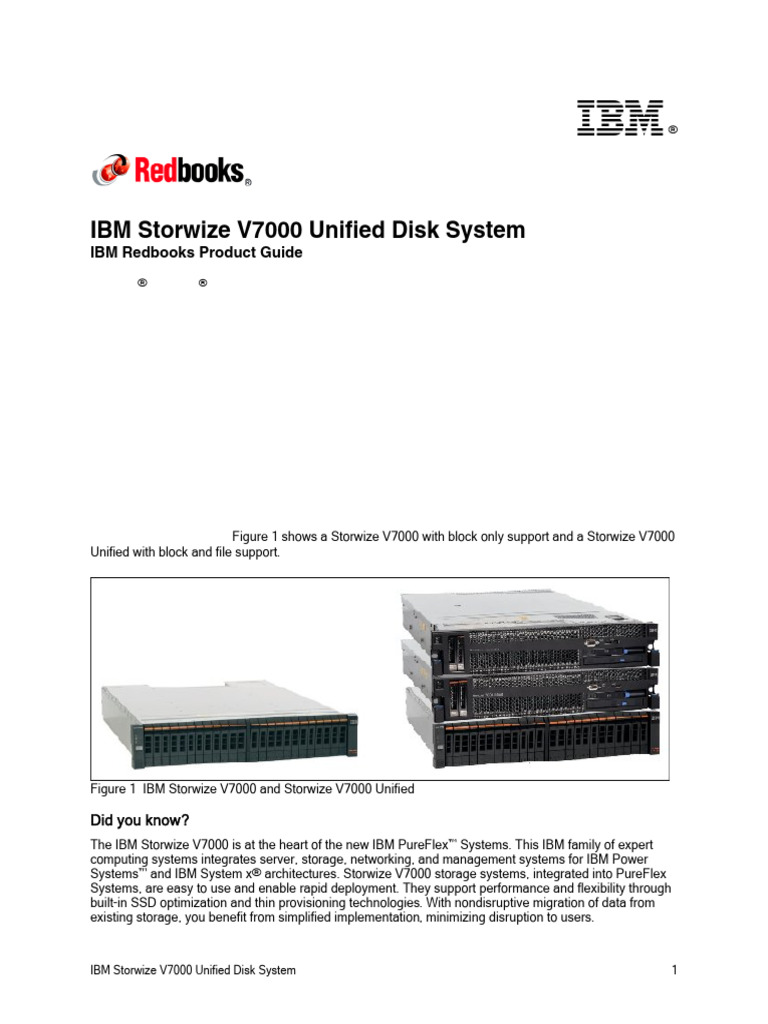 IBM Storwize V7000 Unified Disk | PDF