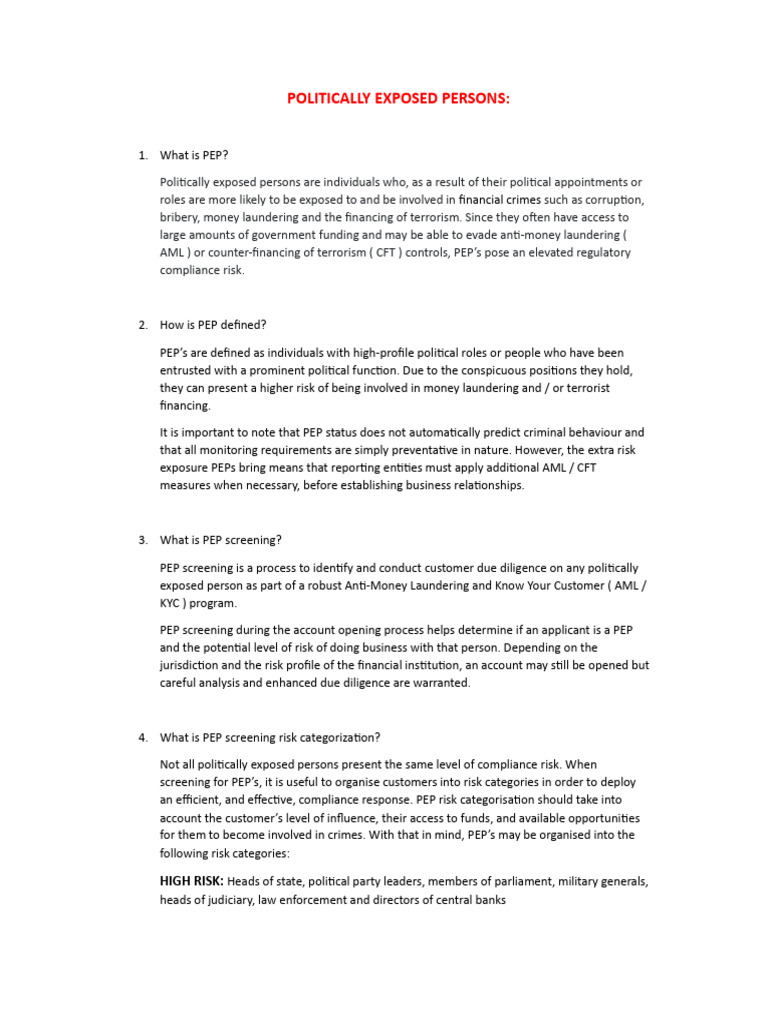 PEP Related Interview Questions | PDF