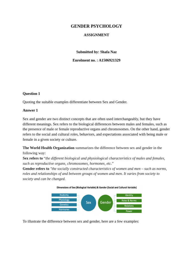 Gender Psychology | PDF