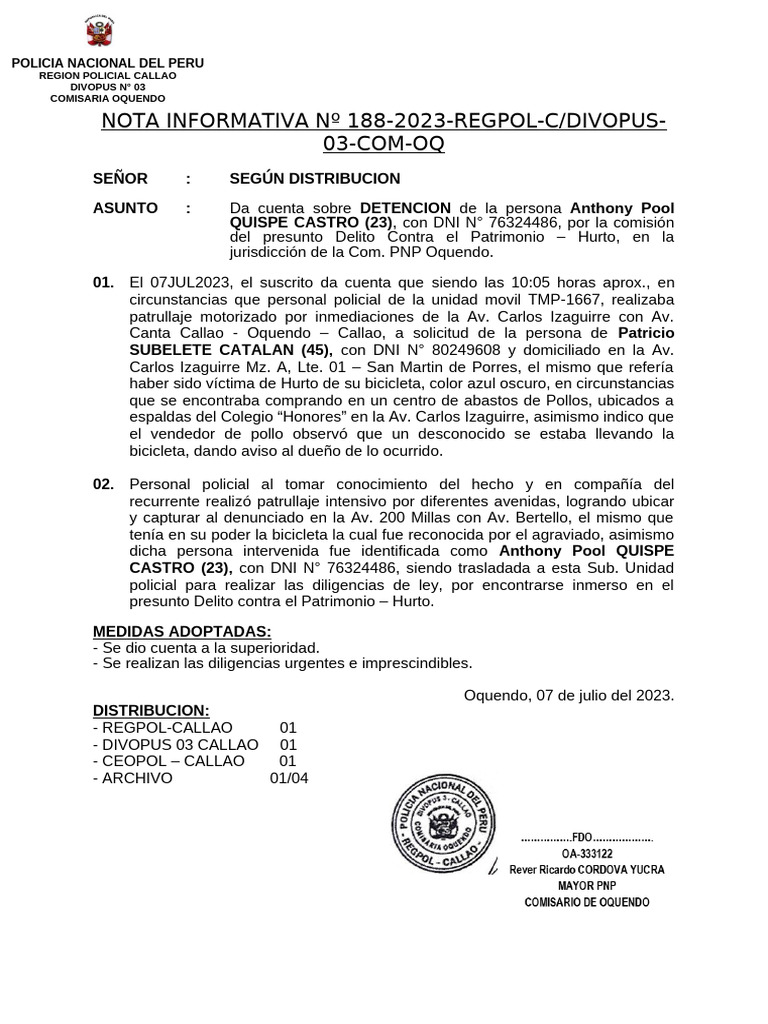 Nota Informativa | PDF